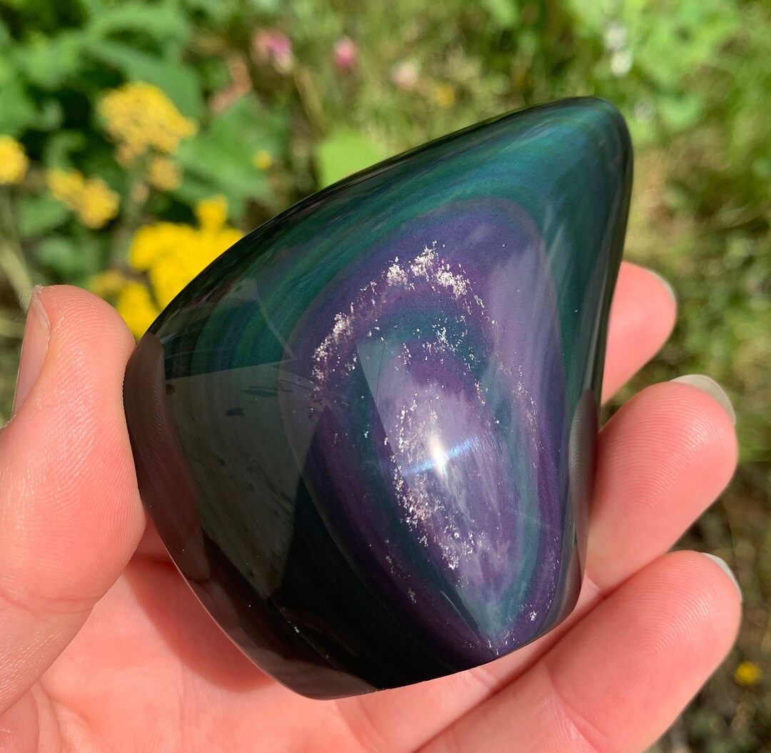 Magnificent and Rare Freeform in Celestial Eye Obsidian With a Touch of ...