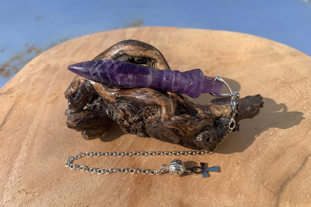 Large Pendulum of Thoth With Ankh Cross in Amethyst - Etsy