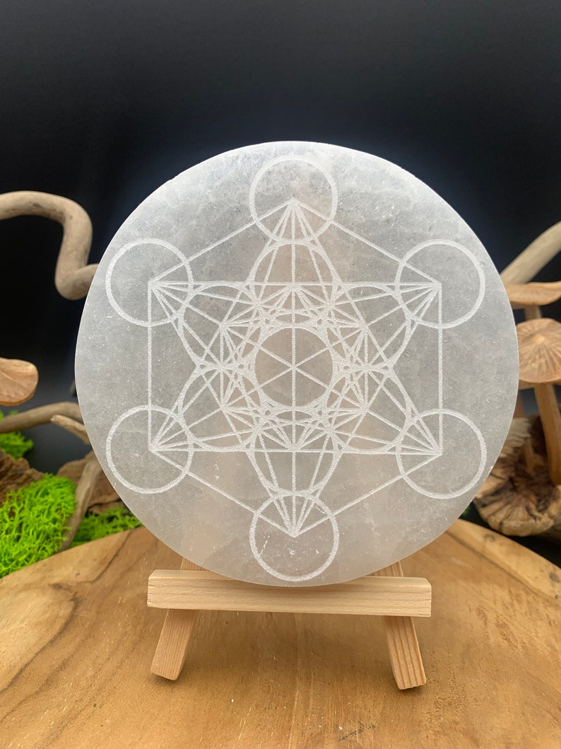 Selenite Disc metatron Pattern - Etsy