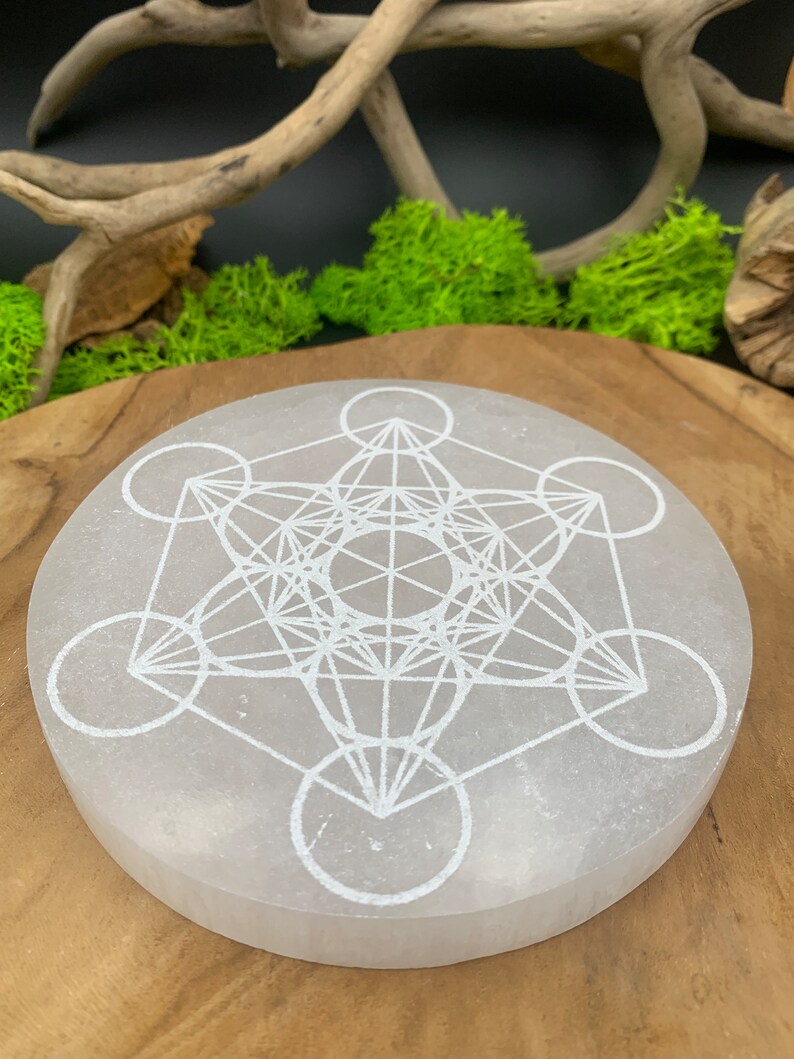 Selenite Disc metatron Pattern - Etsy