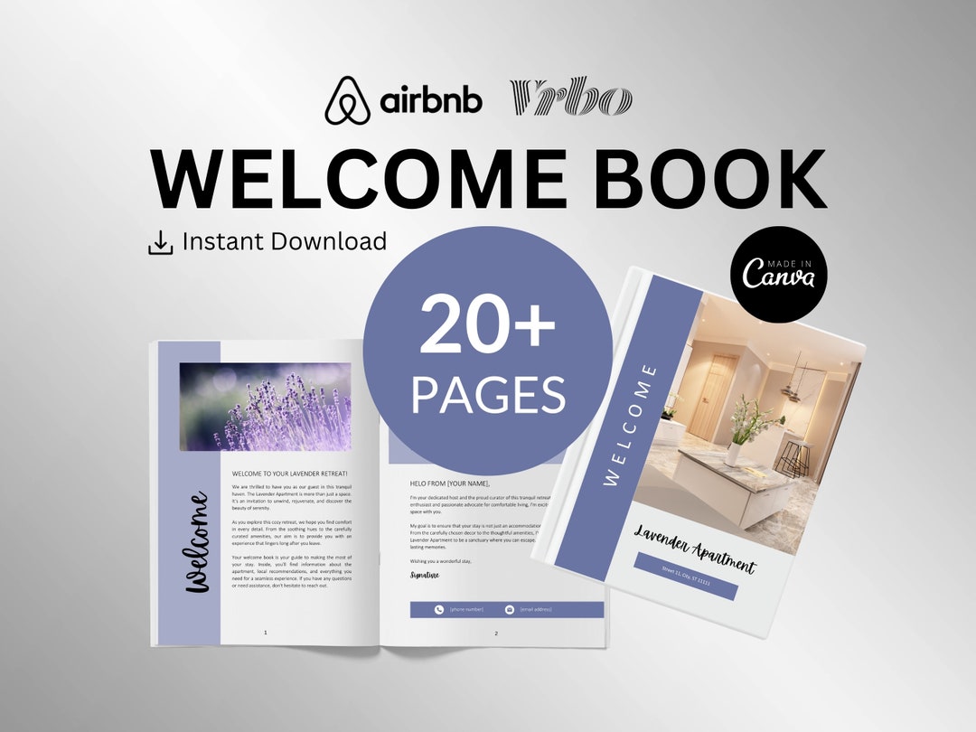 Airbnb Welcome Book Canva Template, Airbnb Guest Book, Canva Modern ...