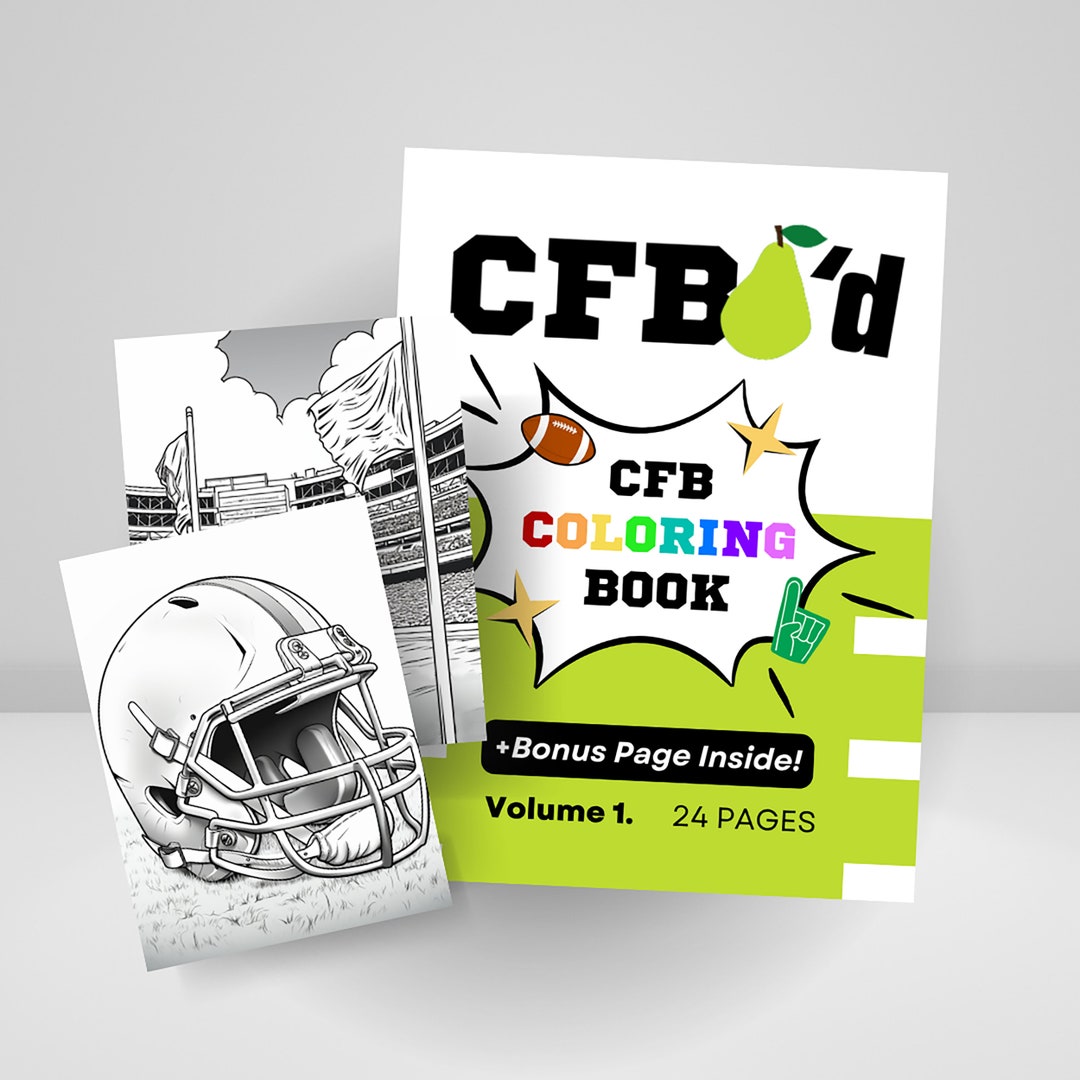 College Football Coloring Book Printable - Etsy