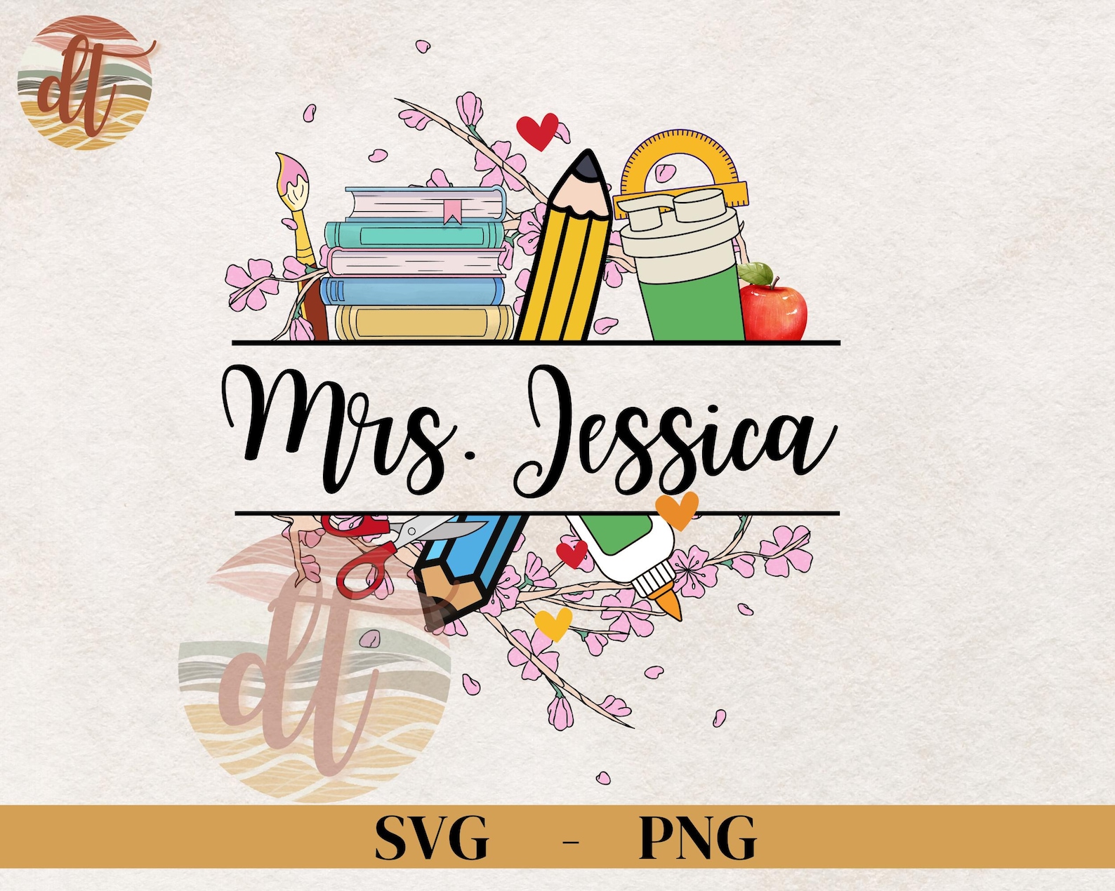 Custom Name Teacher Png, Personalized Teacher Png, Teachers Day Png ...