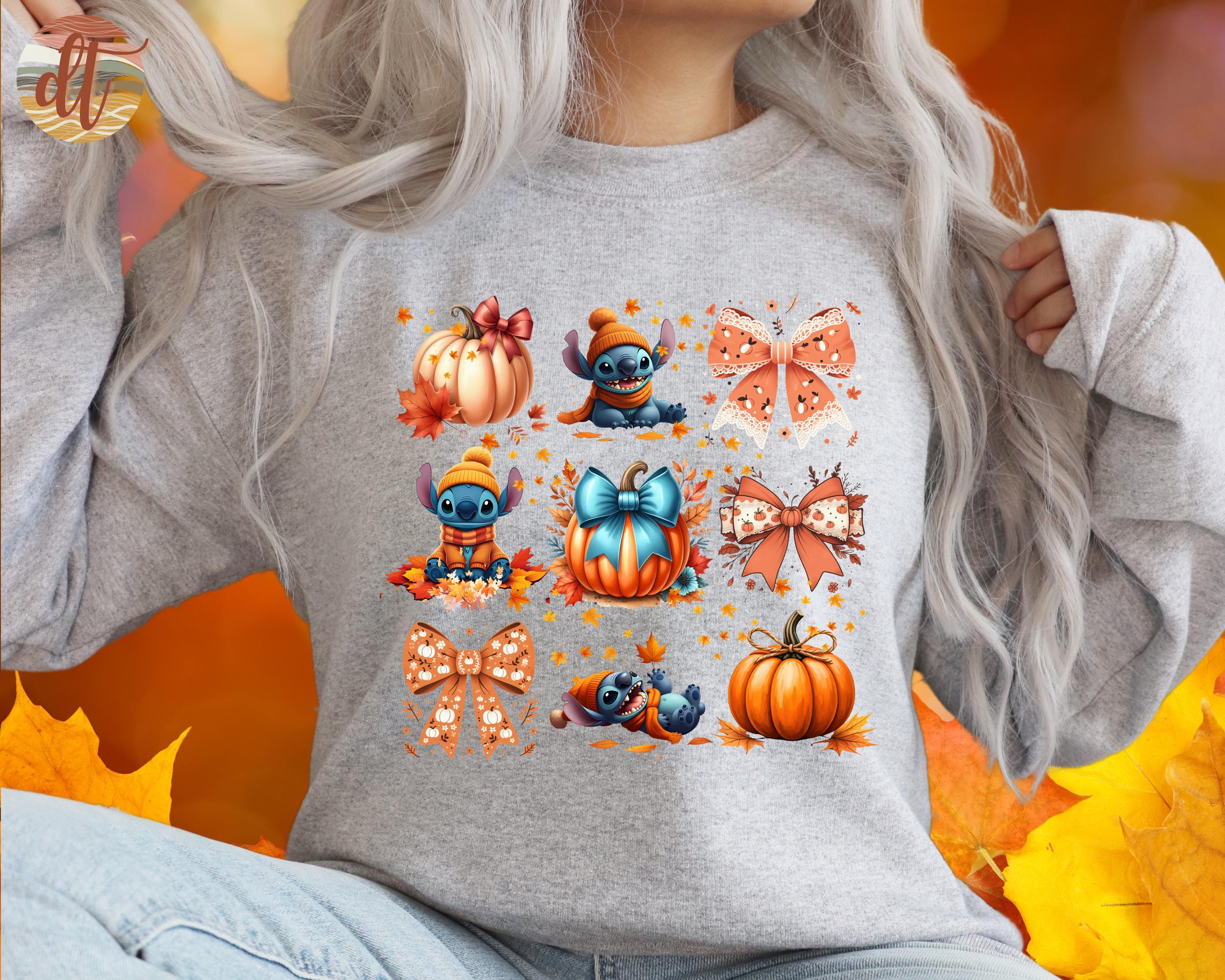 Fall Stich Svg Bundle, Funny Stich Png, Autumn Fall Coquette Bow Png ...