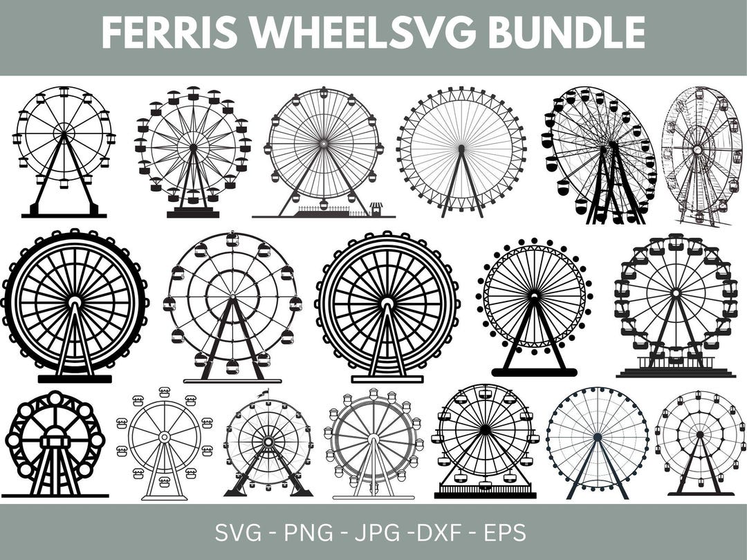 High Quality Ferris Wheel SVG Bundle, Ferris Wheel Dxf, Ferris Wheel ...