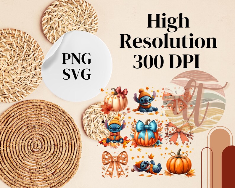 Fall Stich Svg Bundle, Funny Stich Png, Autumn Fall Coquette Bow Png ...