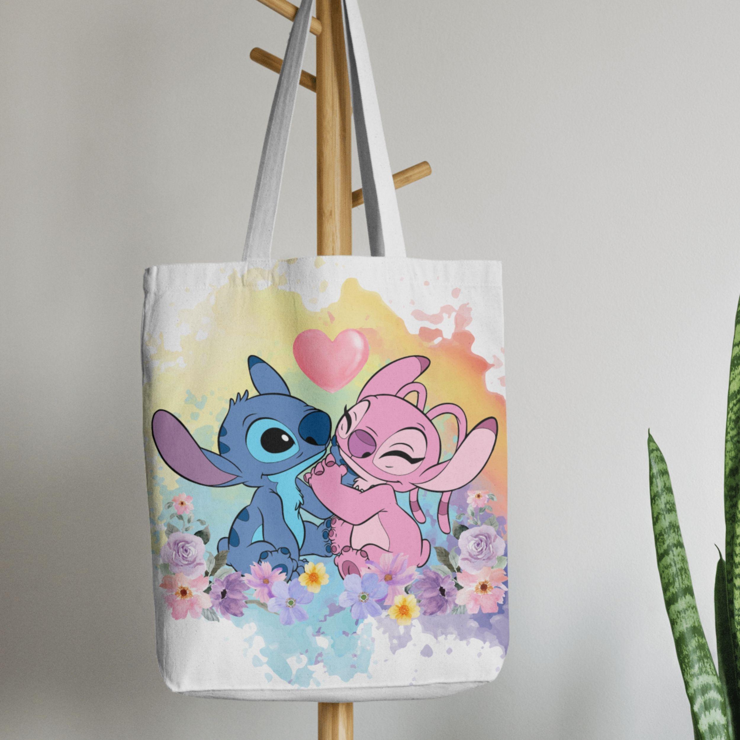Stich and Angl Love SVG PNG, Cartoon Character Png, Floral Stich Png ...