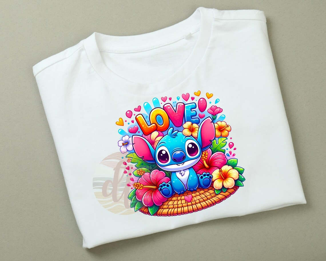 Cartoon Character SVG PNG, Stich Svg, Stich Png, Stich Love Png, Stich ...