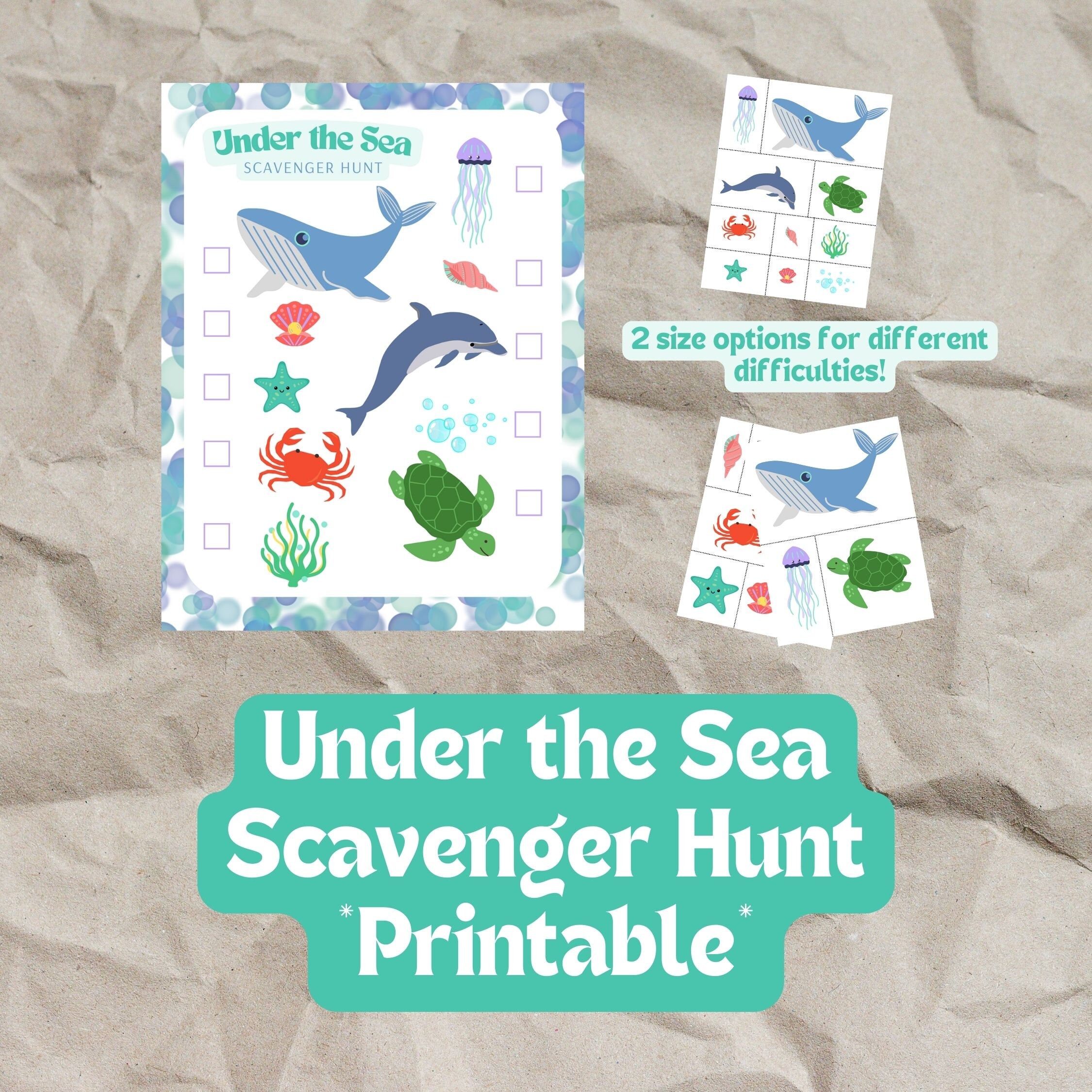 Under the Sea Scavenger Hunt for Birthday Party, Brain Breaks, Etc. - Etsy