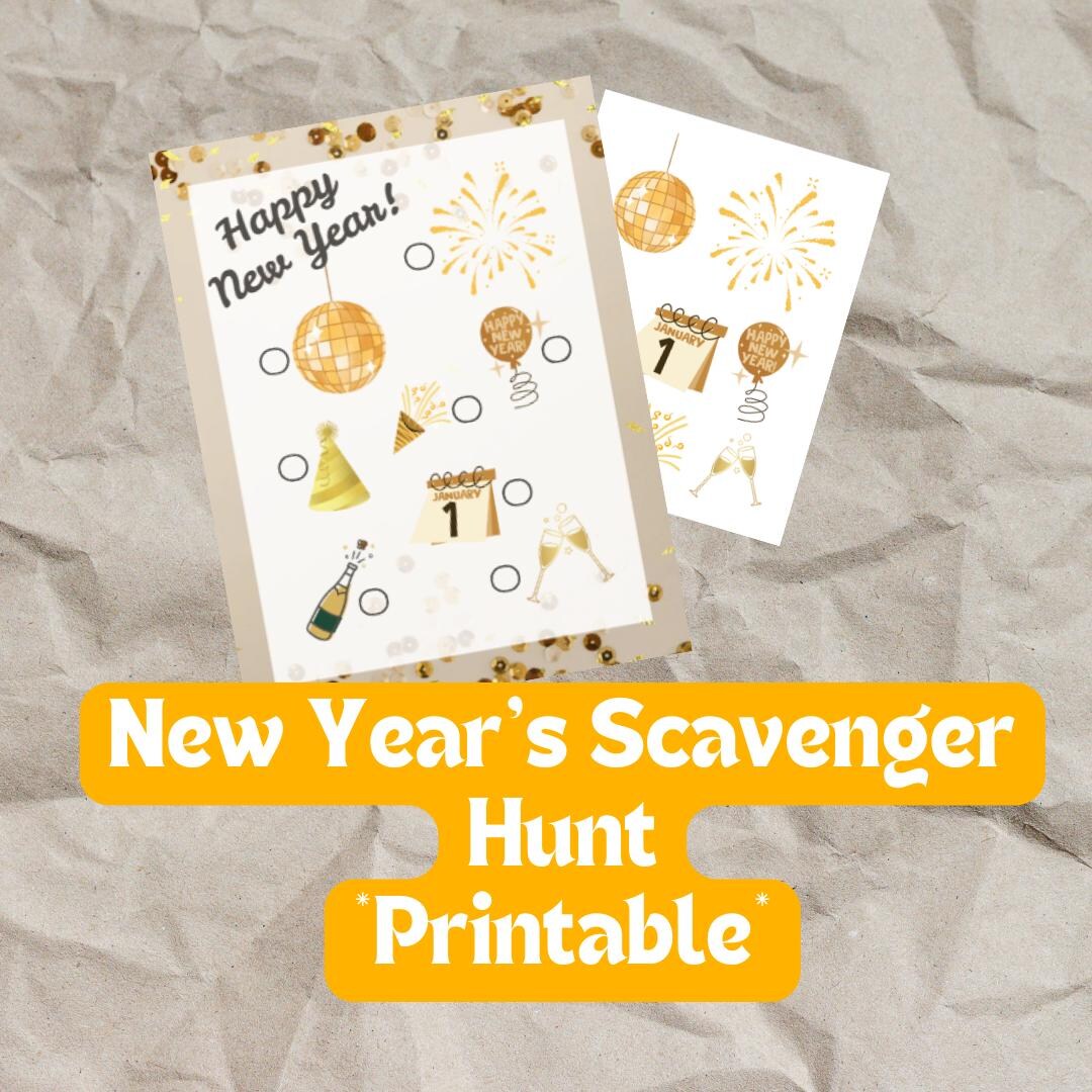 New Year's Scavenger Hunt - Party Game - Etsy