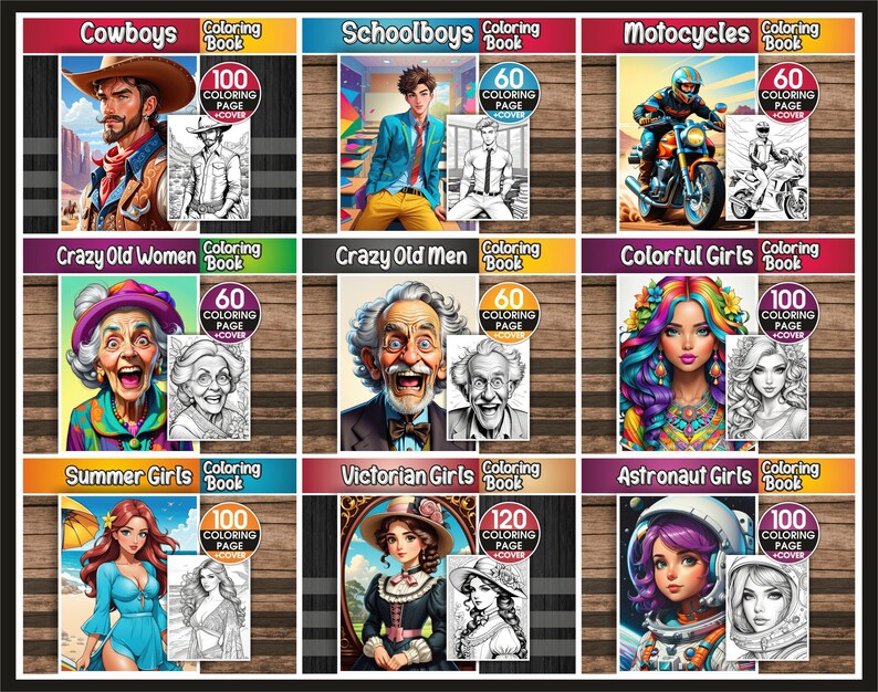 5000 Coloring Pages MEGA BUNDLE 48 Coloring Book Bundle Coloring Books ...