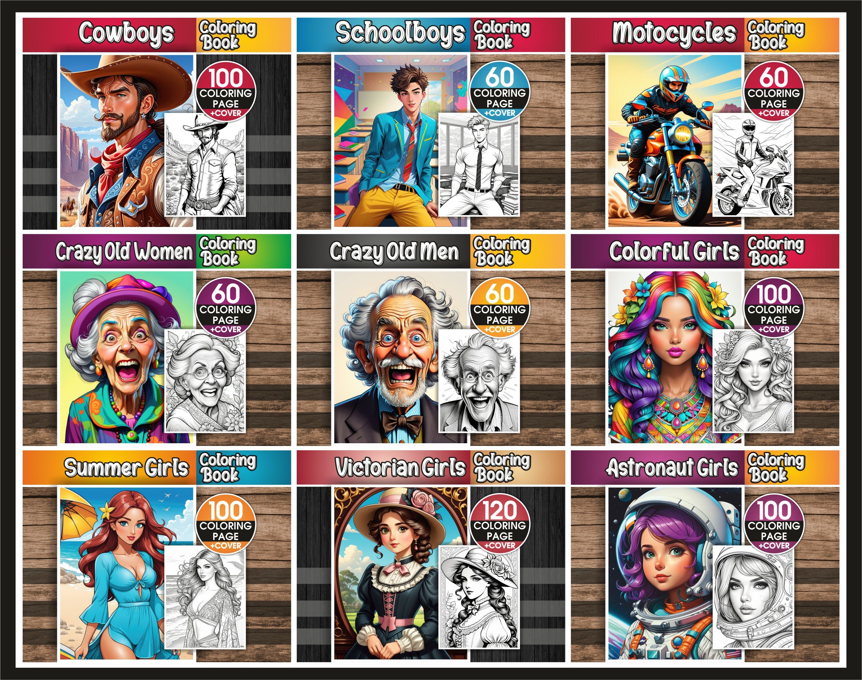 5000 Coloring Pages MEGA BUNDLE 48 Coloring Book Bundle Coloring Books ...