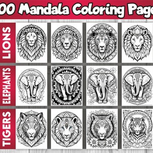 BUNDLE - Animal Mandala Coloring Books – 700 Animal Mandala Coloring ...