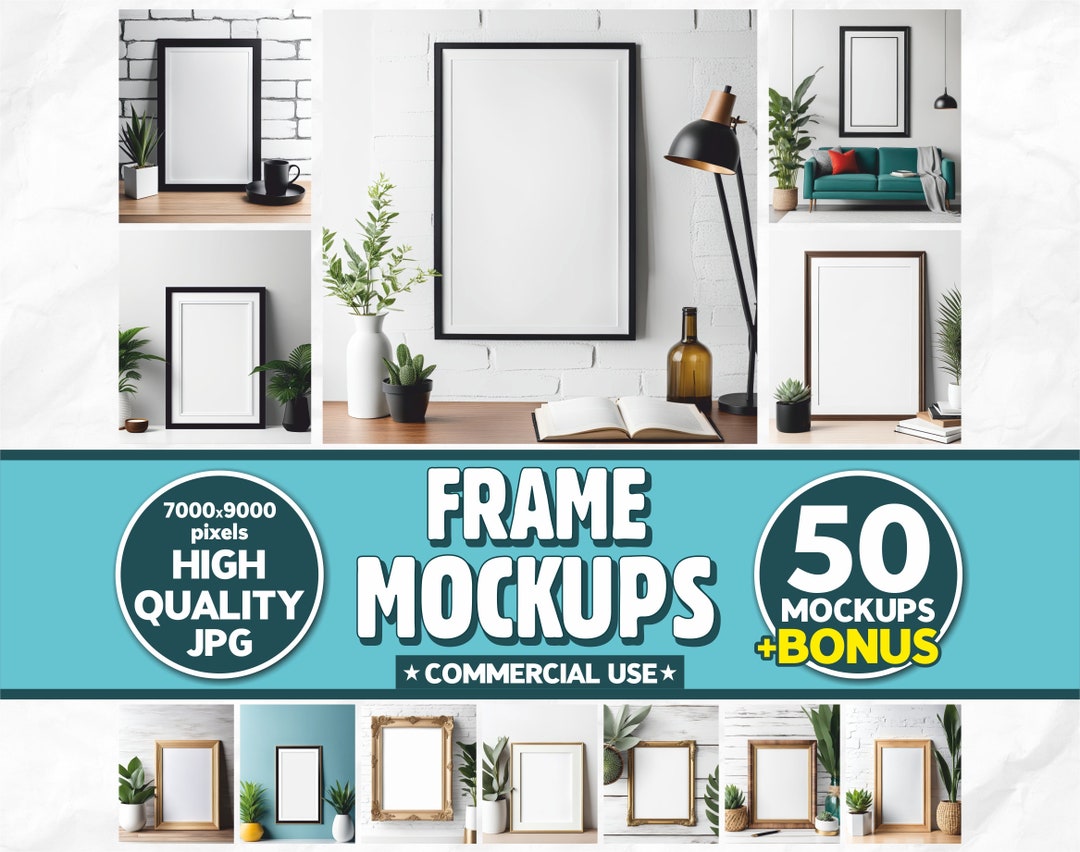 Frame Mockup Bundle – Mockup Set – Frame Set – Frame Mockup Pack – 50 ...