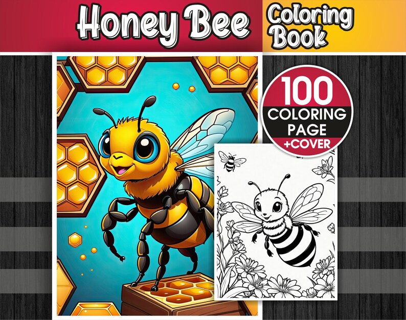 Honey Bees Coloring Book – 100 Gangsta Girls Coloring Pages - Instant ...
