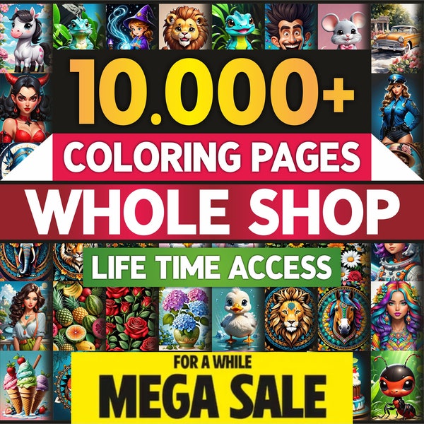 Coloring Page Whole Shop - Etsy