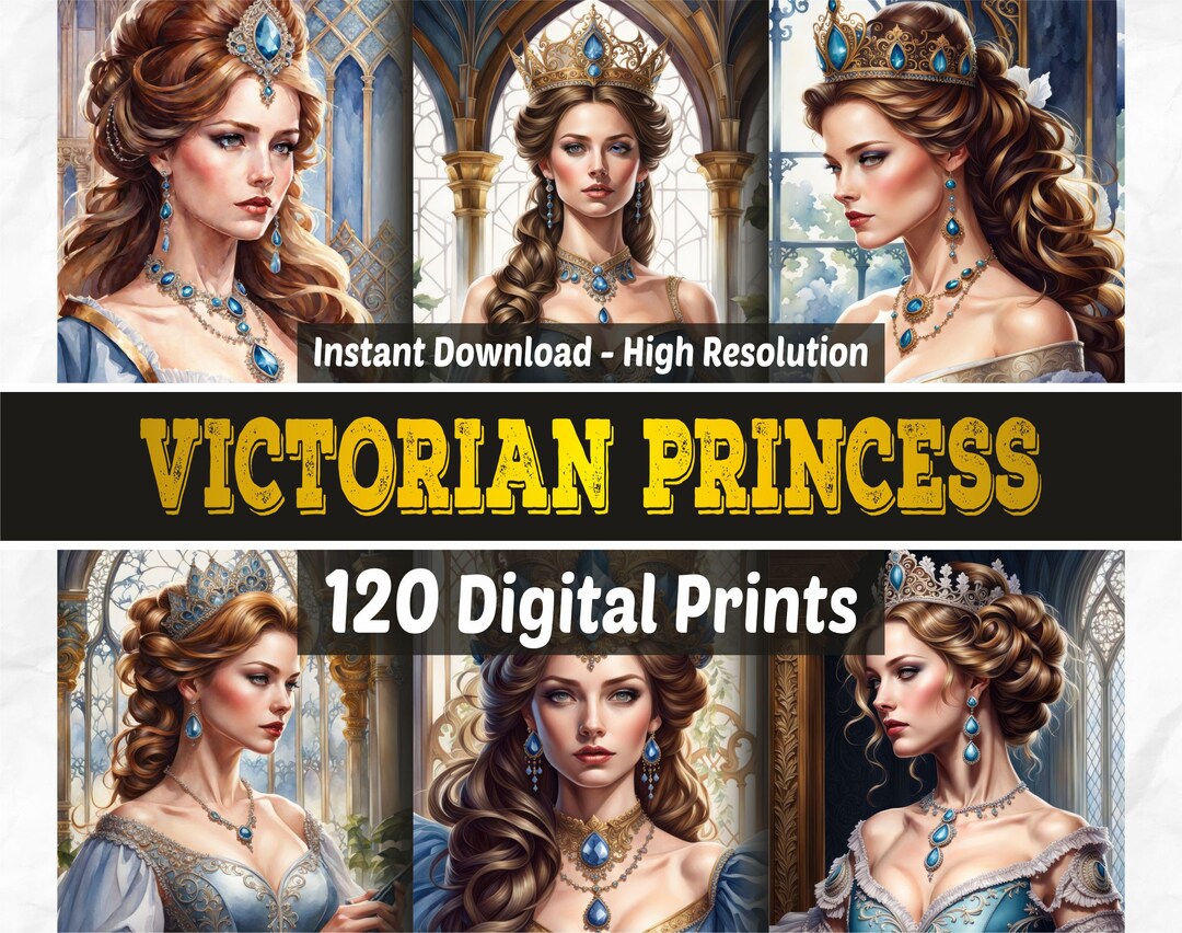 Victorian Princess Digital Papers – 120 Digital Prints - Junk Journal ...