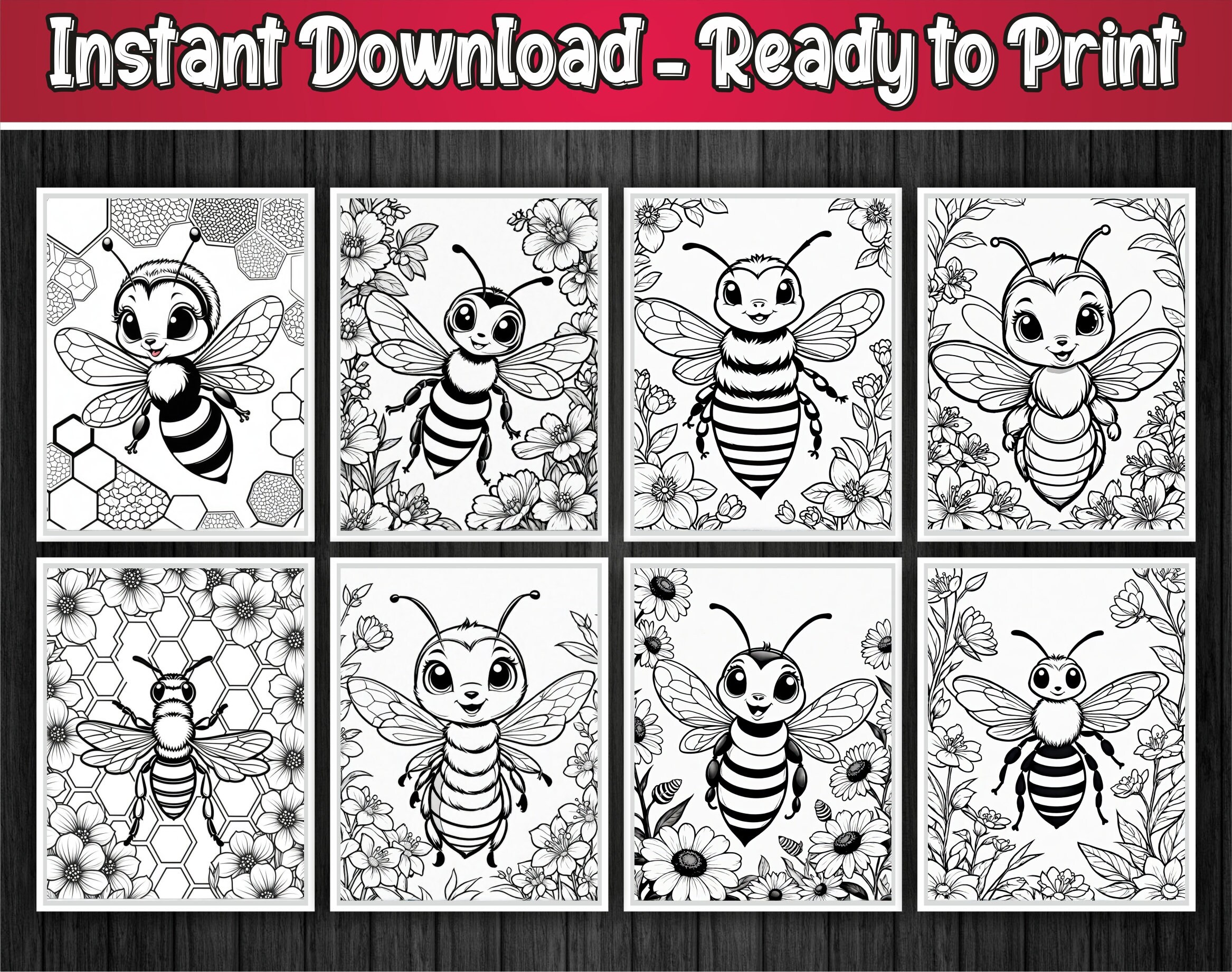 Honey Bees Coloring Book 100 Gangsta Girls Coloring Pages Instant ...