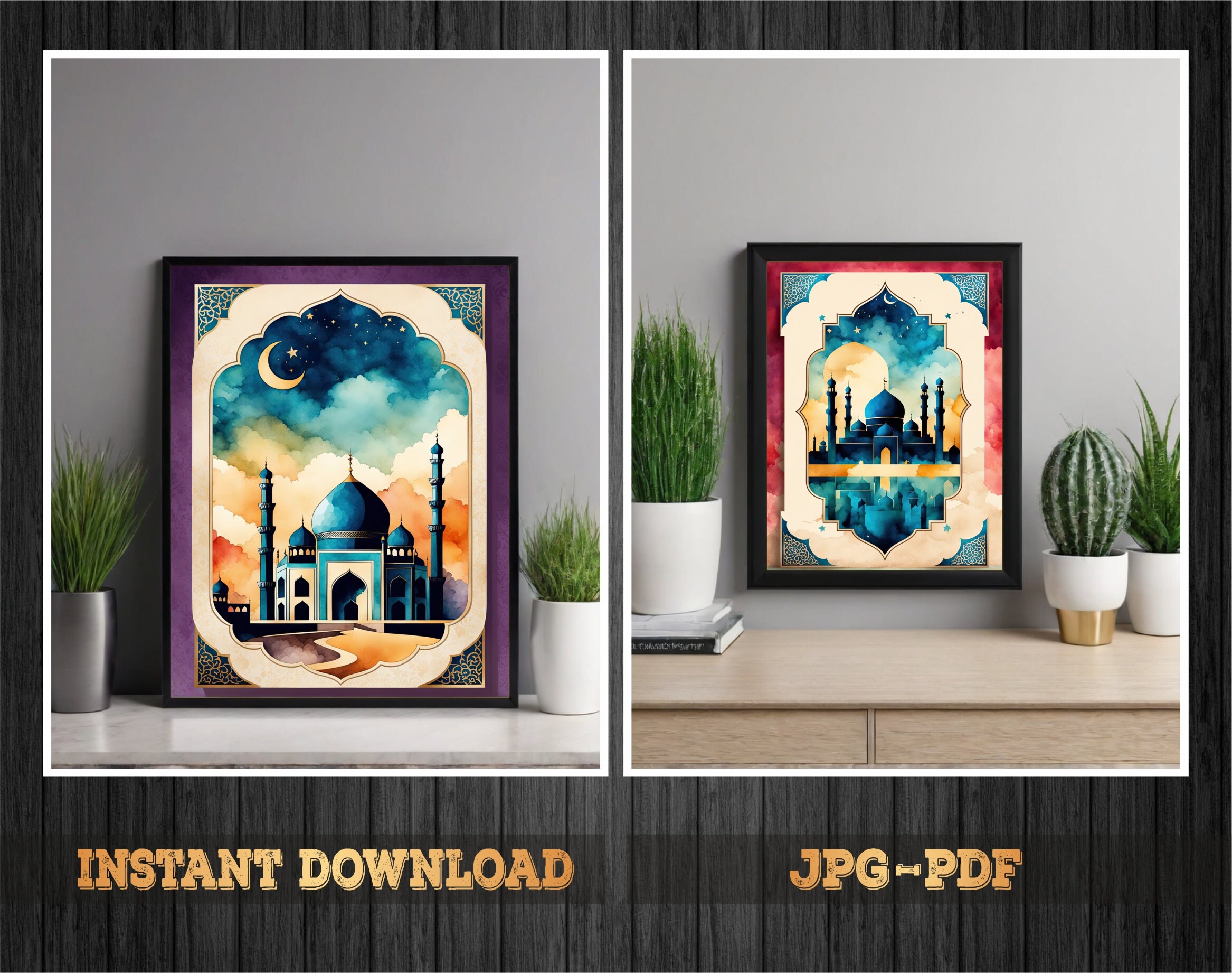 Islamic Cards 100 Digital Prints Digital Papers Junk Journal Scrapbook ...
