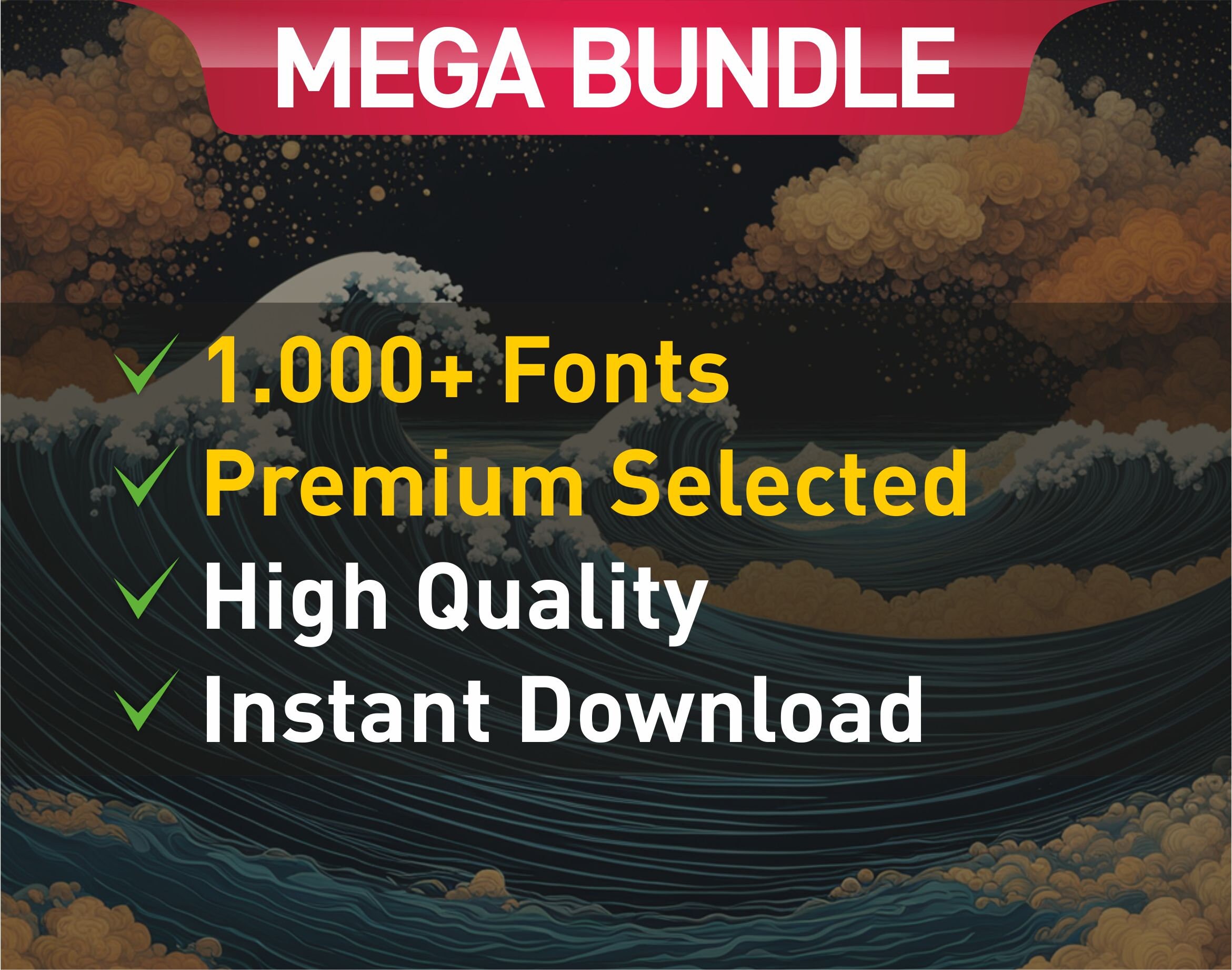 1.000 Fonts Bundle – Mega Fonts Collection – 1000 Font Bundle – Font ...