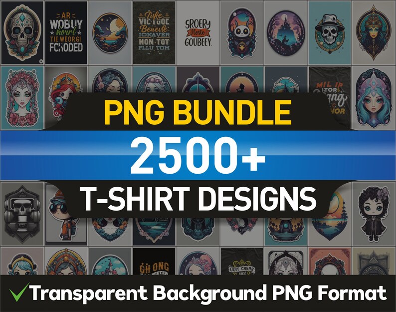 2500+ T-shirt Design PNG Pack - Transparent Background - PNG Format ...