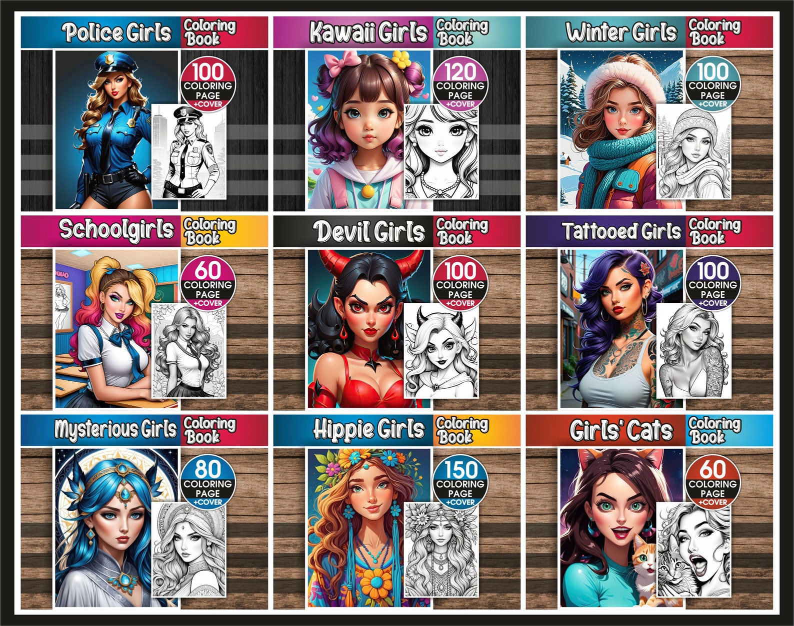 5000 Coloring Pages MEGA BUNDLE 48 Coloring Book Bundle Coloring Books ...