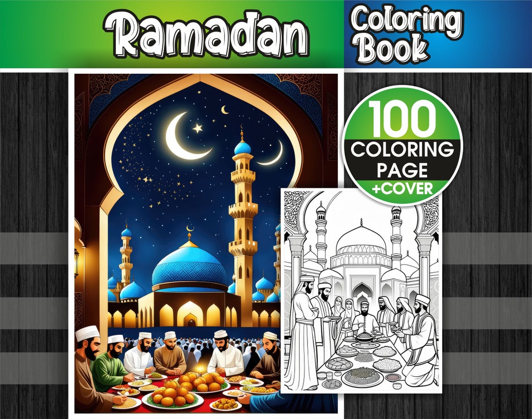 Ramadan Coloring Book – 100 Ramadan Coloring Pages - Instant Download ...