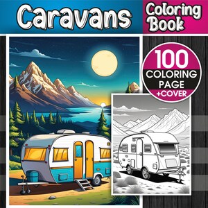 Caravans Coloring Book – 100 Caravans Coloring Pages - Instant Download ...