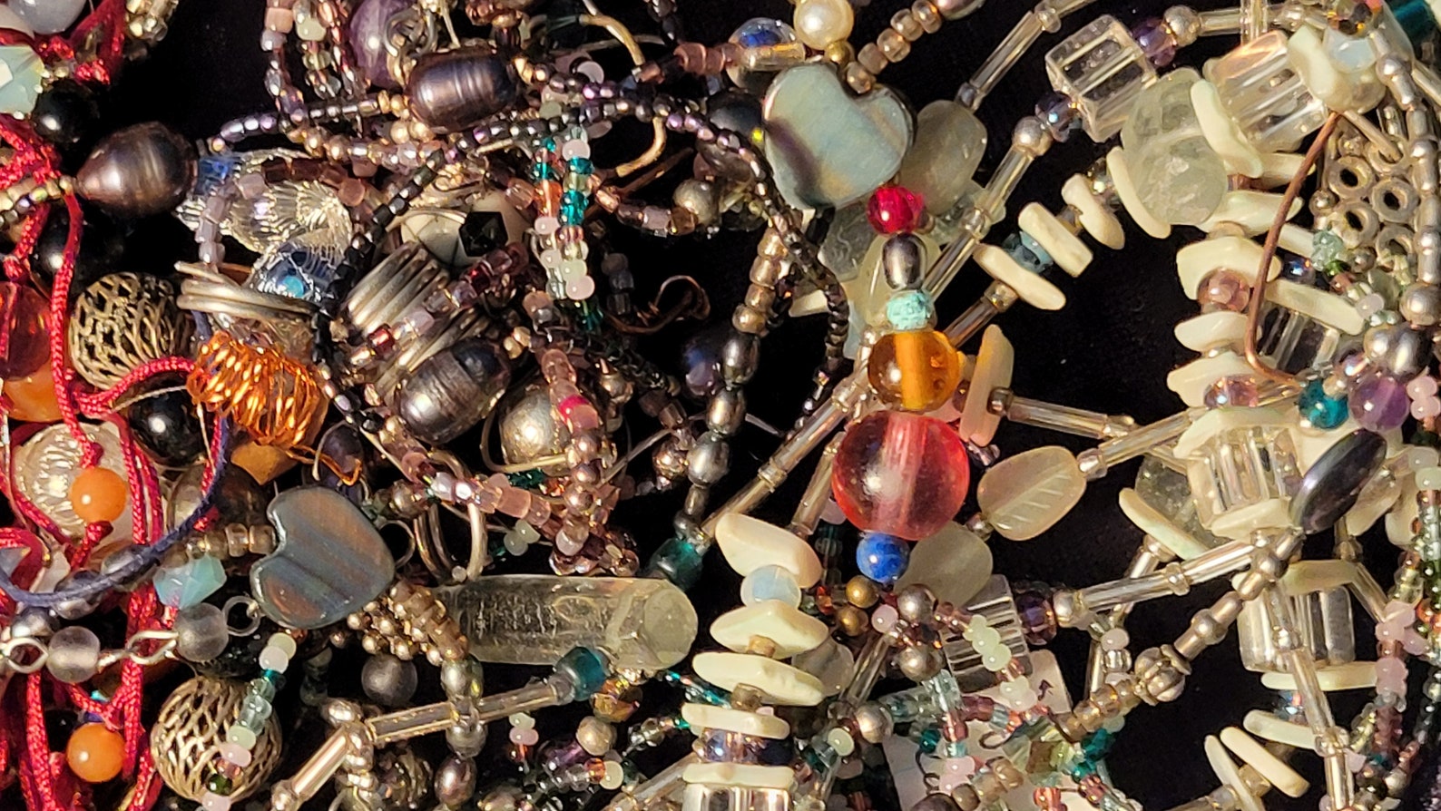 1 LB Unfinished Unsellables Junk Jewelry for Crafting, Beading, Scrap ...