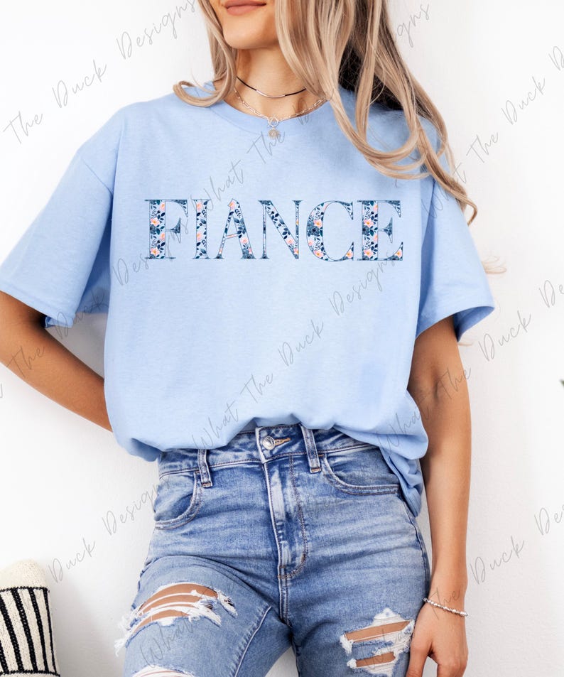 Fiance PNG Download, Floral Fiance Instant Download, Wedding Gift Idea ...