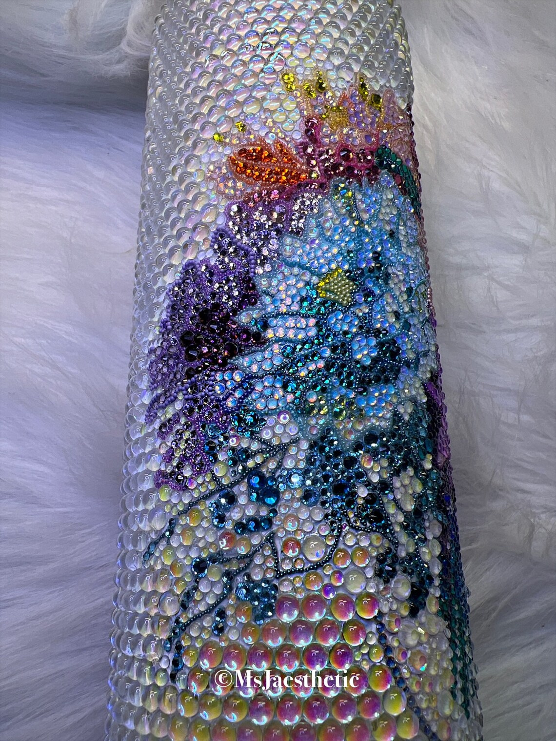 Handmade 30oz Floral Bling Tumbler - Etsy