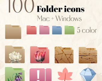 20 Black and White Desktop Folder Icons for Mac and Windows PC - Etsy