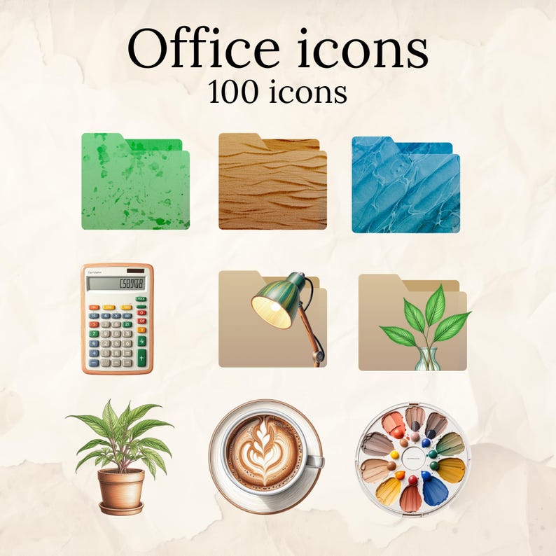 500 Aesthetic Desktop Icons for Mac & Windows | Realistic Folder Icon ...