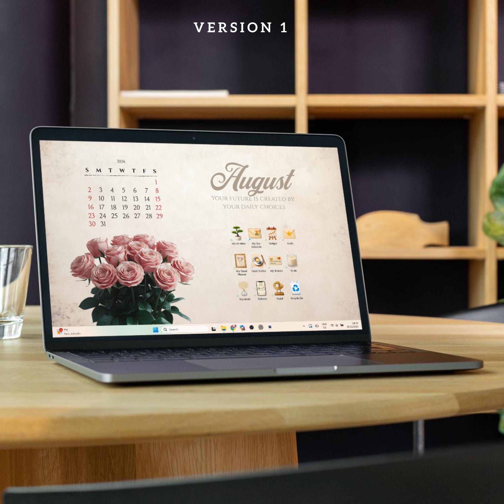 2026 Calendar Desktop Wallpaper for PC, Imac & MacBook | Floral Digital ...