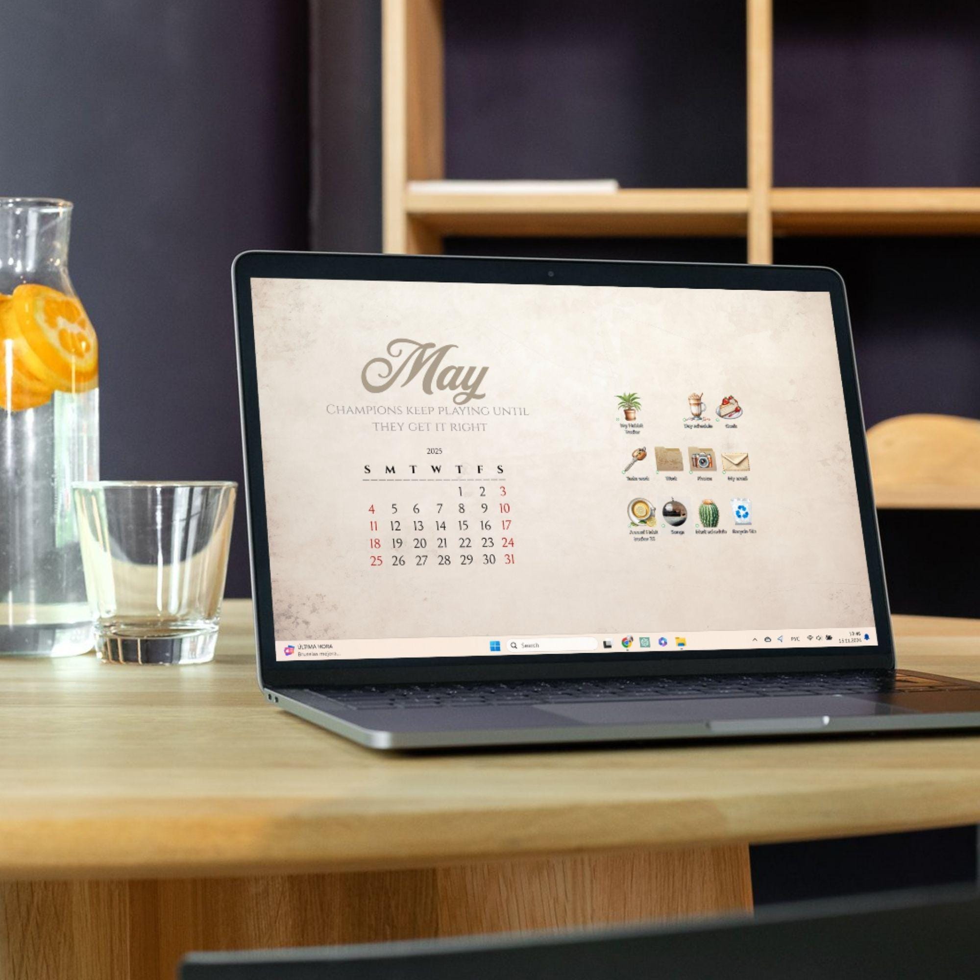 2025 Calendar Desktop Wallpaper for PC, Imac & MacBook - Stylish ...