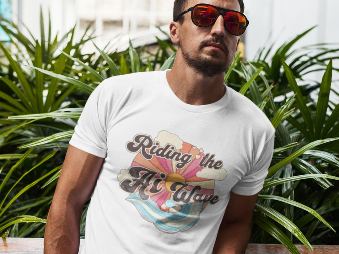 Artificial Intelligence Wave Graphic T-shirt, Retro AI Shirt, Fashion ...