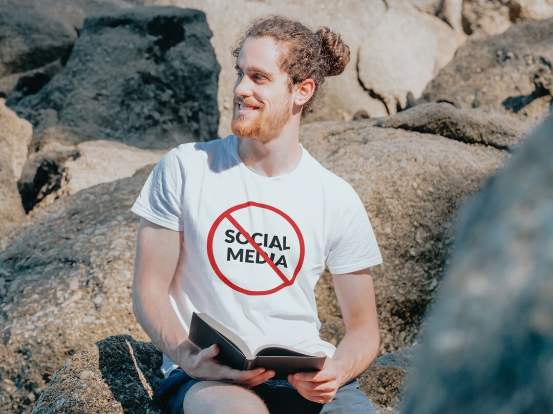 Anti Social Media T-shirt, No Social Media Sign Tee, Funny Social Media ...