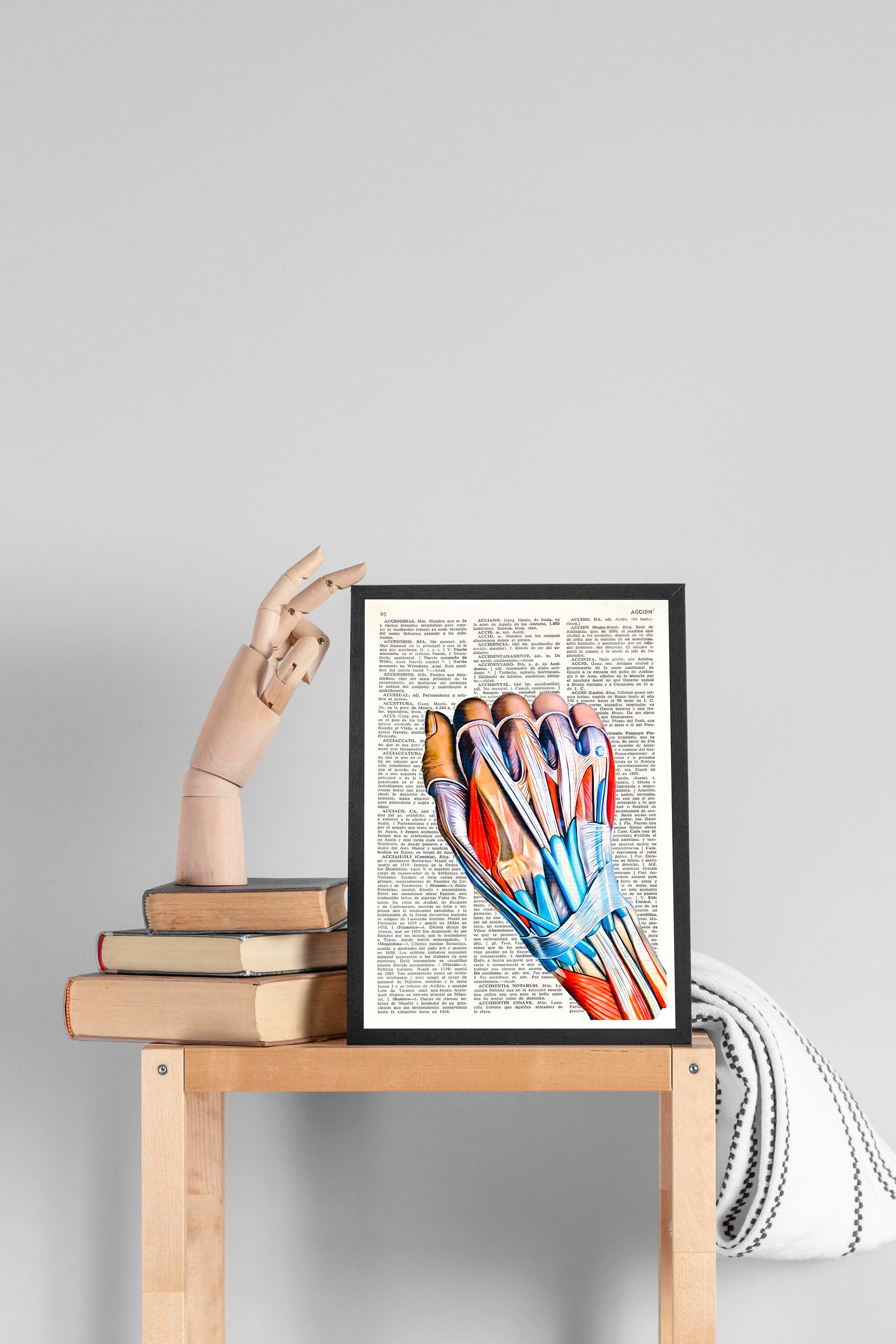 Hand Muscles Anatomy Poster, Medical Art, Chiropractic Wall Art ...