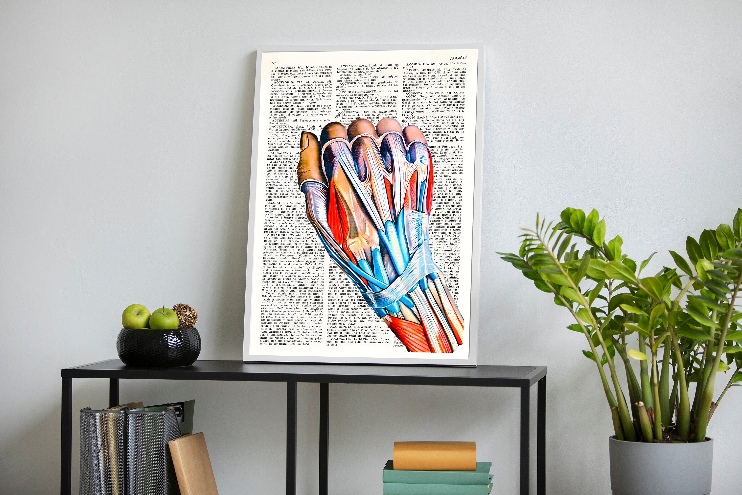 Hand Muscles Anatomy Poster, Medical Art, Chiropractic Wall Art ...