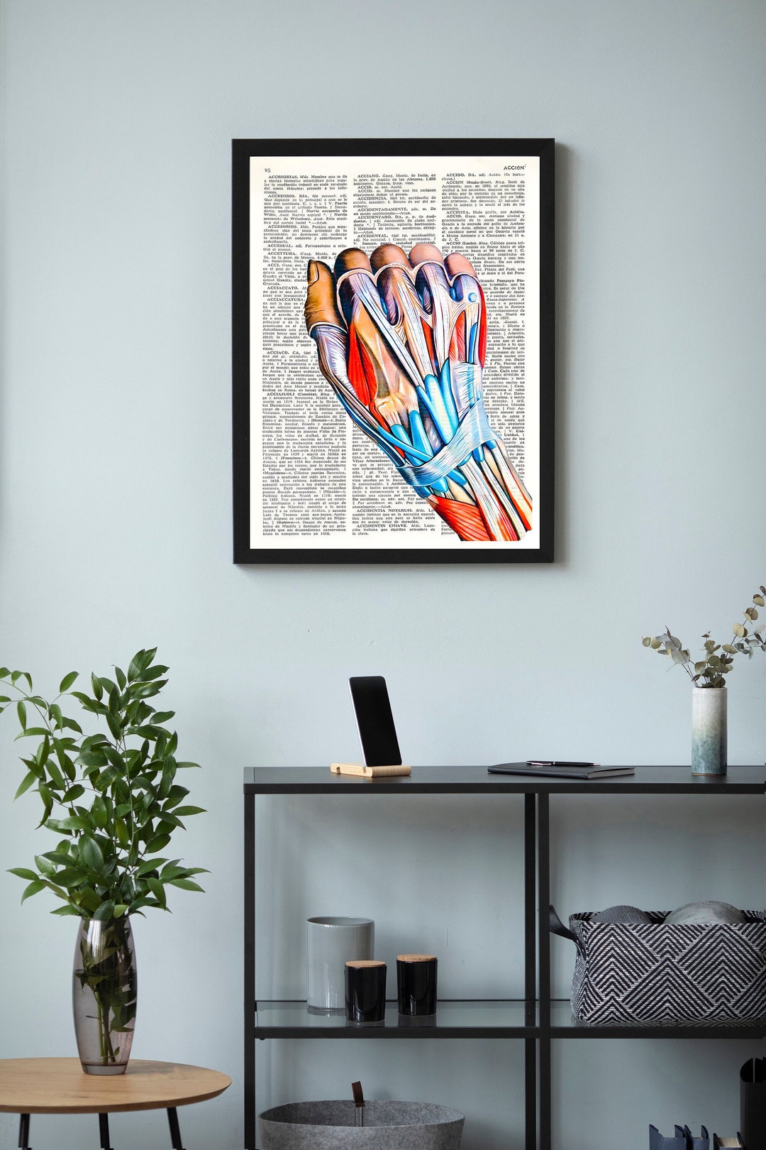 Hand Muscles Anatomy Poster, Medical Art, Chiropractic Wall Art ...