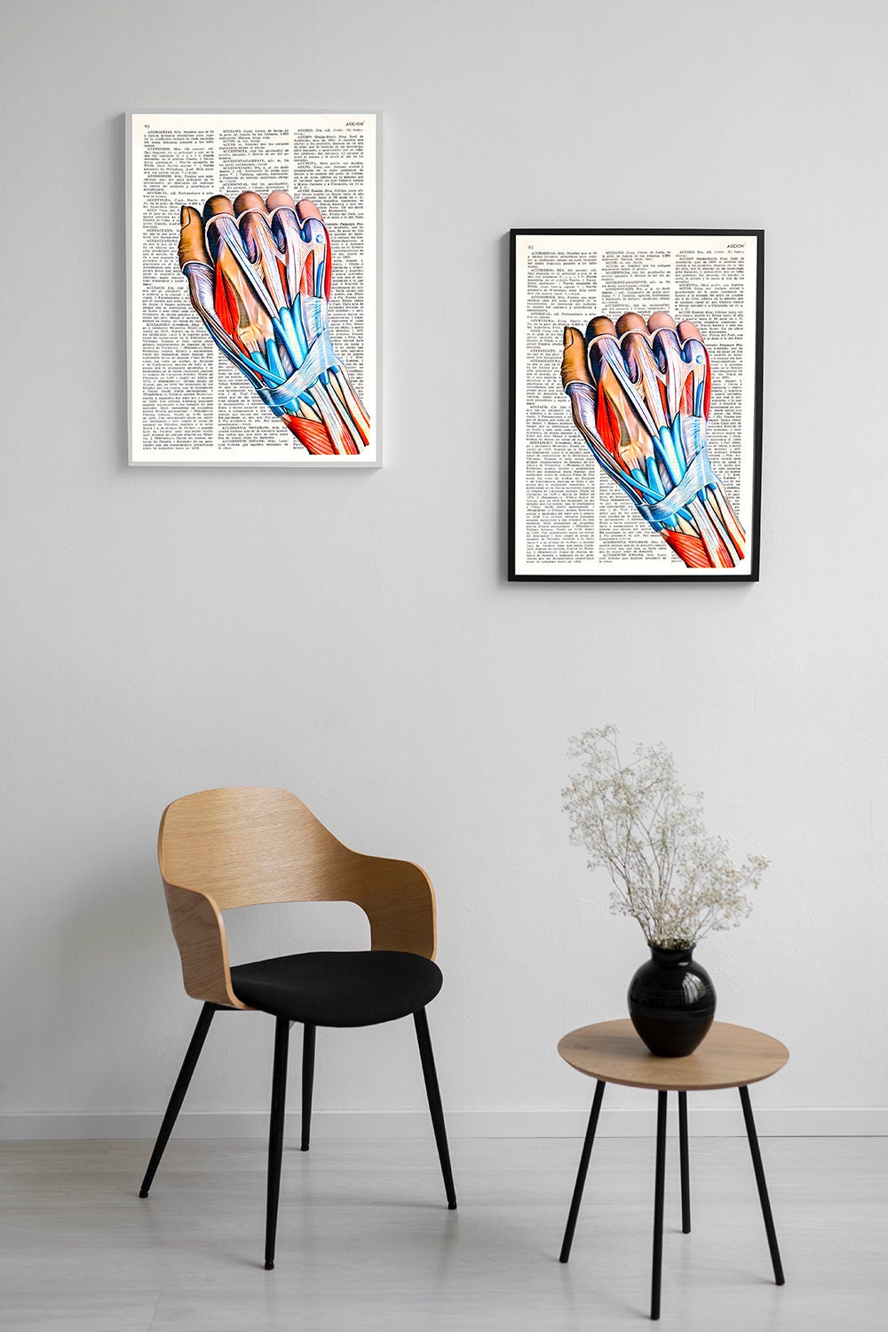 Hand Muscles Anatomy Poster, Medical Art, Chiropractic Wall Art ...