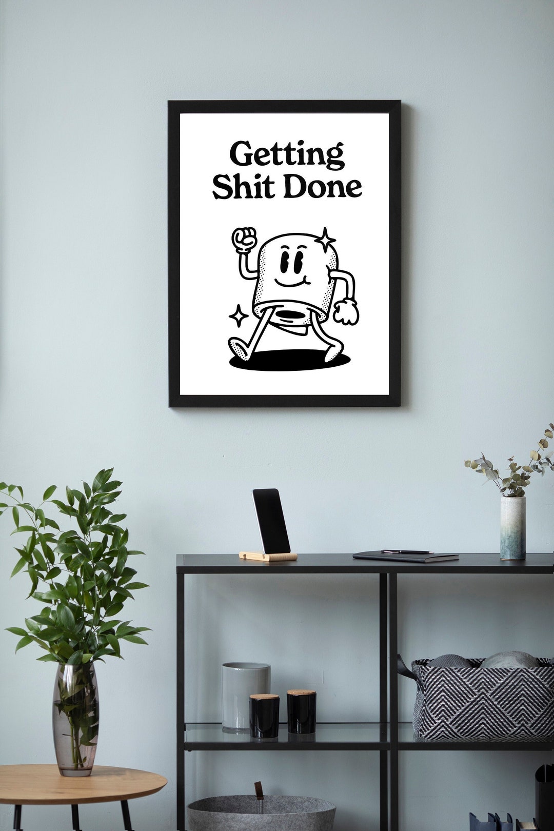 Get Shit Done Poster, Motivational Wall Art, Office Poster, Desk Art ...