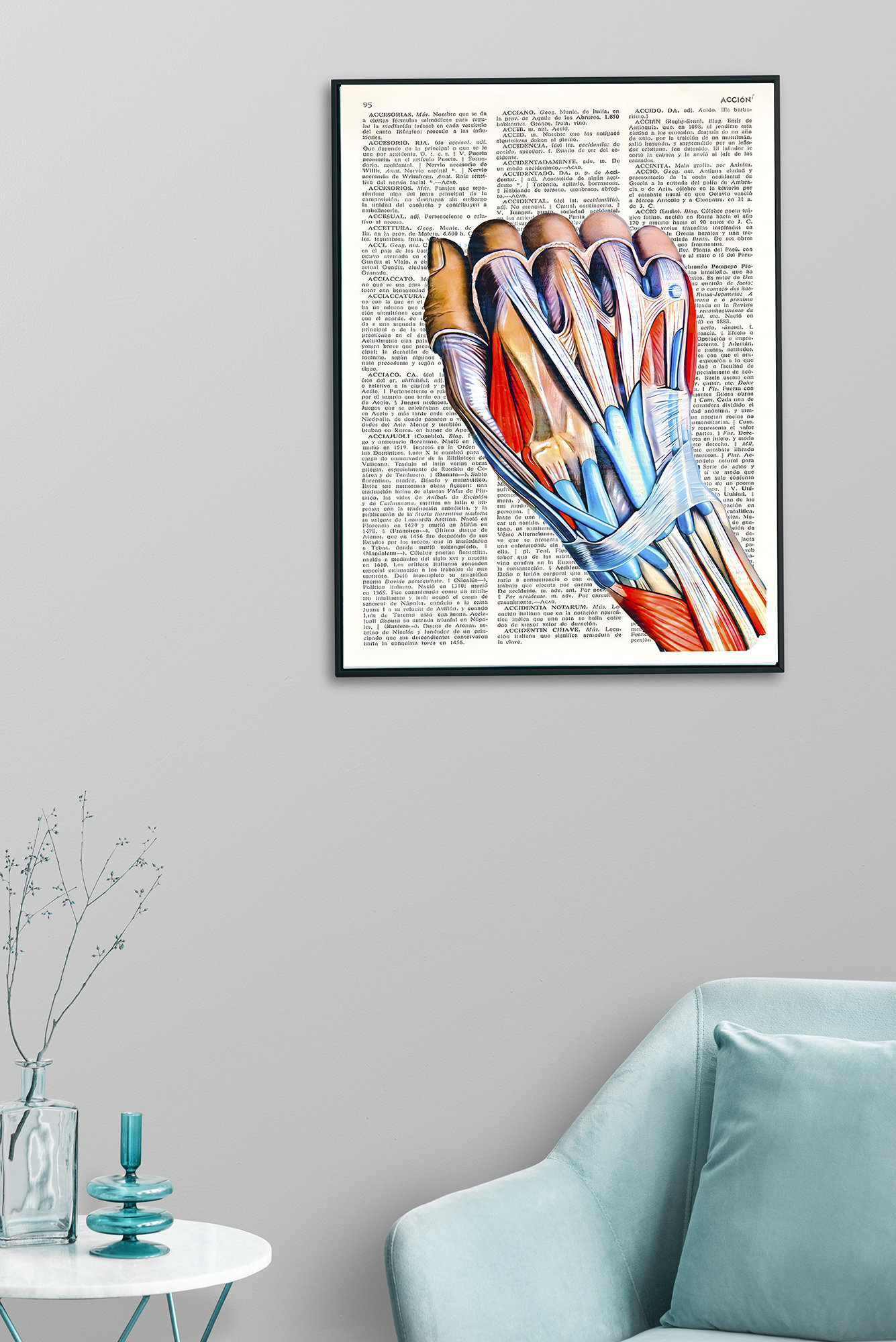 Hand Muscles Anatomy Poster, Medical Art, Chiropractic Wall Art ...