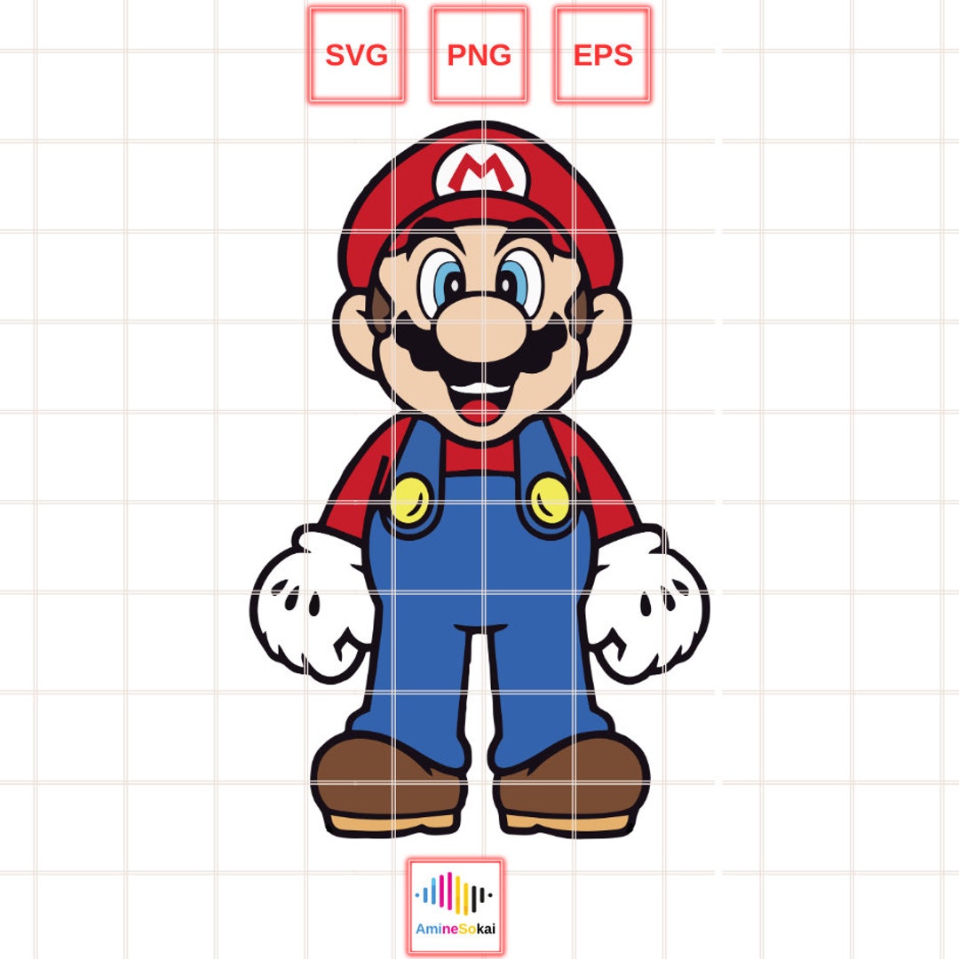 Mario SVG for Cricut, Super Mario SVG Cut File, Super Mario PNG, Luigi ...
