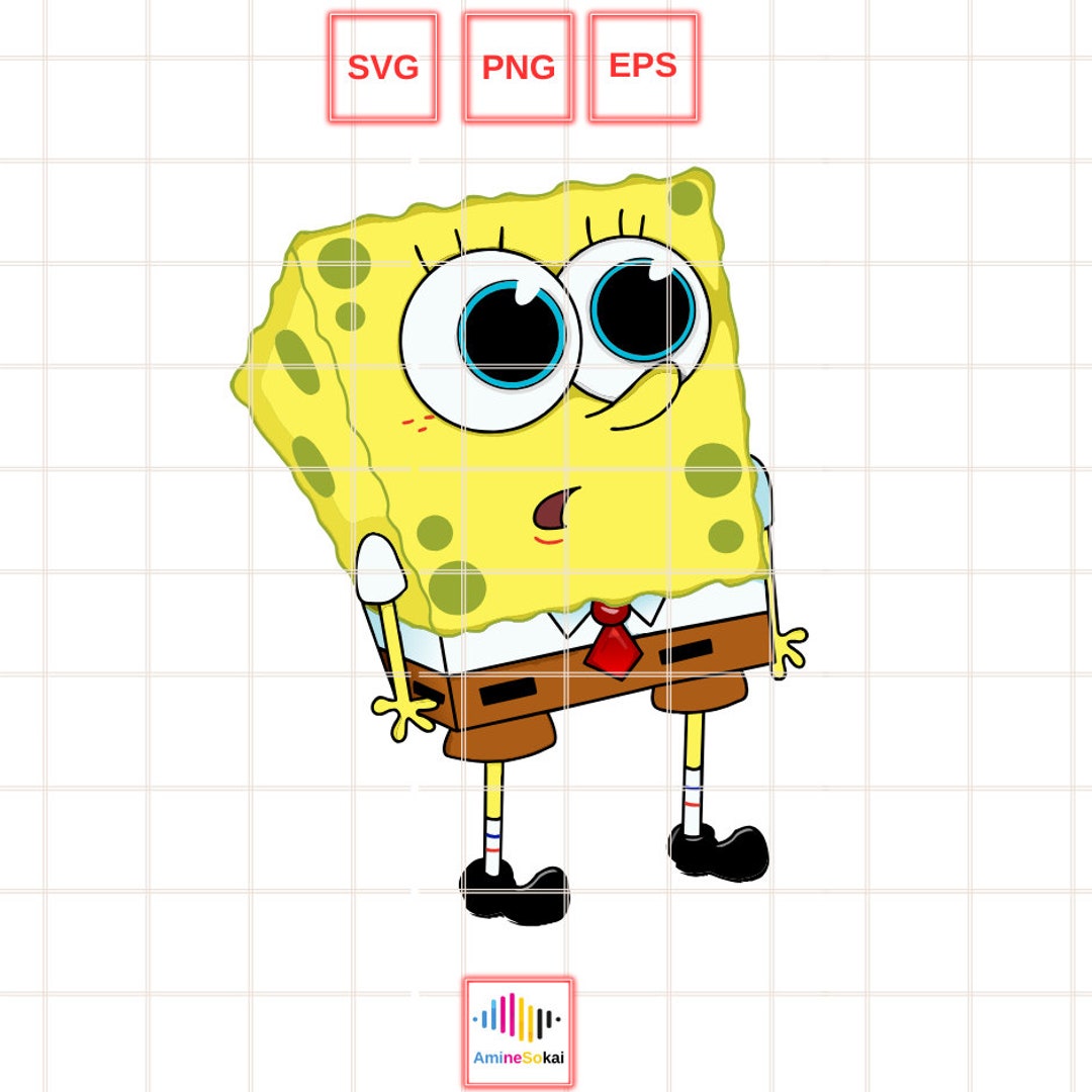 Sponge Bob Svg, Sponge B Svg, Svg Cut File for Cricut, Eps Dxf Png ...