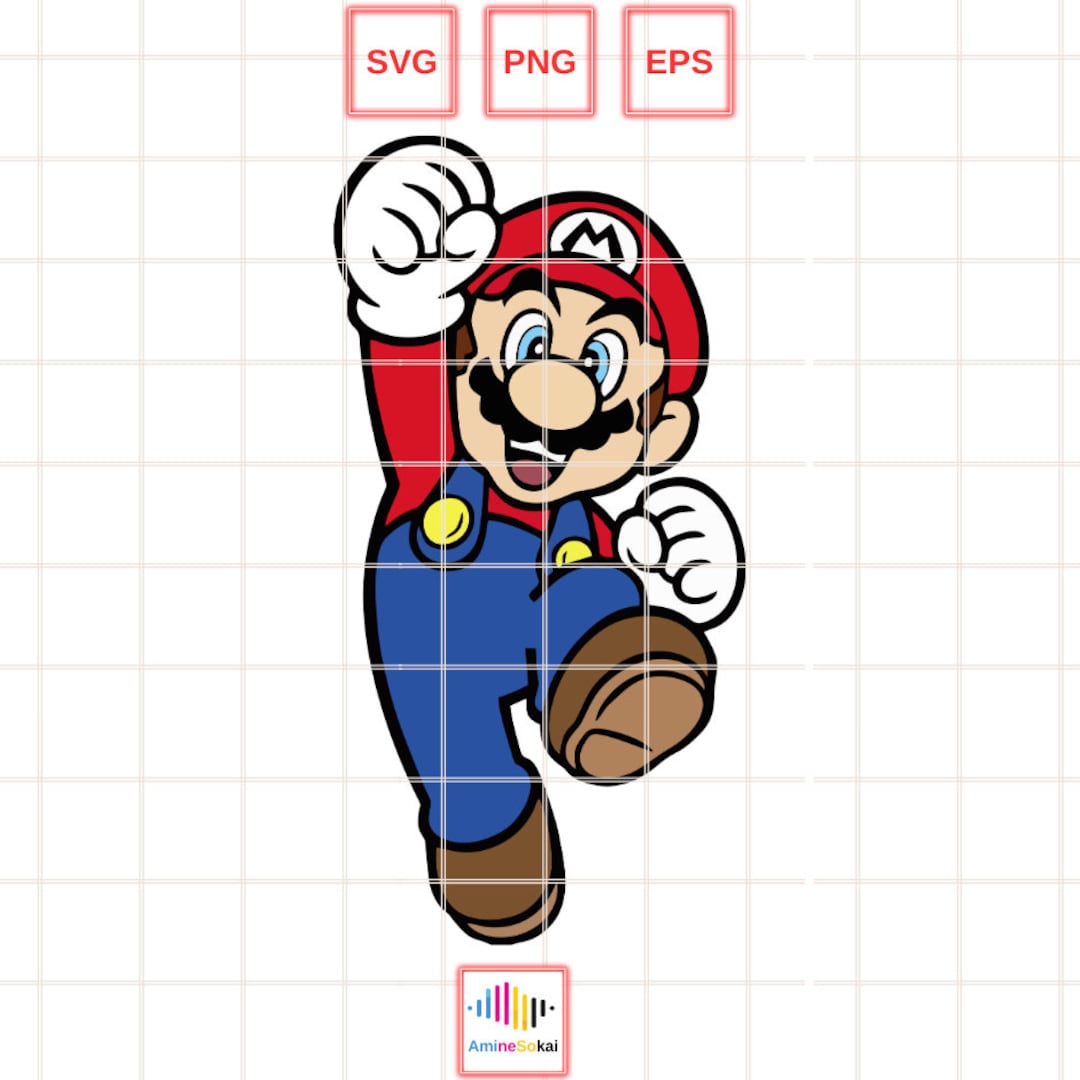 Mario SVG for Cricut, Super Mario SVG Cut File, Super Mario PNG, Luigi Svg, Cute Super Mario ...