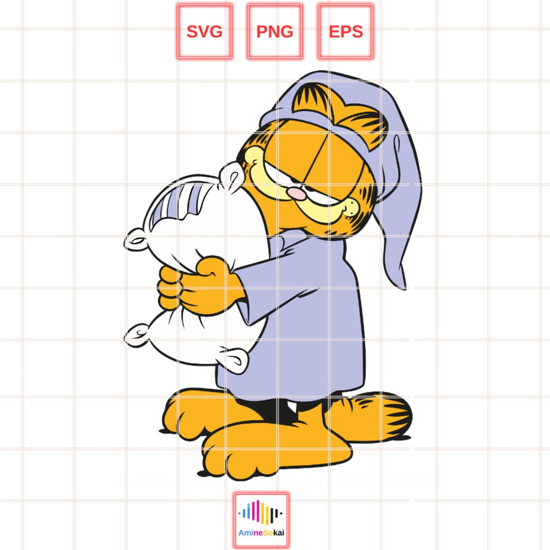 Garfield SVG , Svg, Cricut, Silhouette Cut File, Instant Download ...