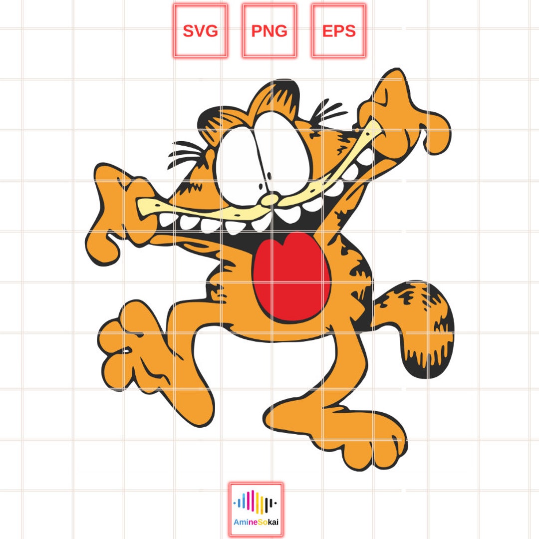 Garfield SVG , Svg, Cricut, Silhouette Cut File, Instant Download ...