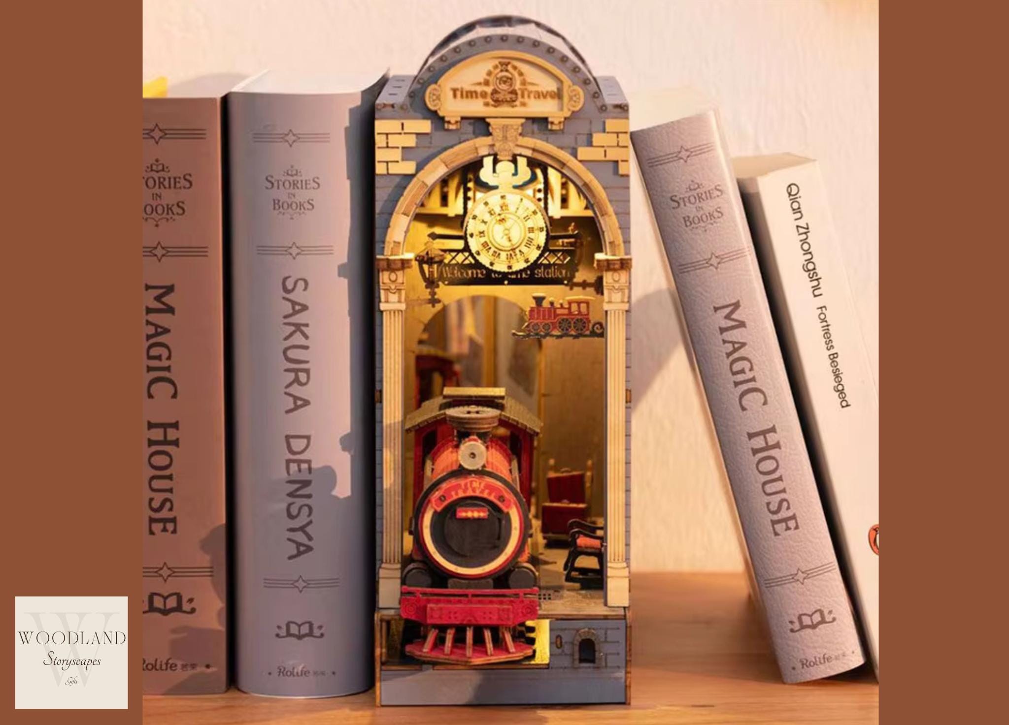 DIY Time Travel Train Book Nook – Retro Train Bookshelf Diorama With ...