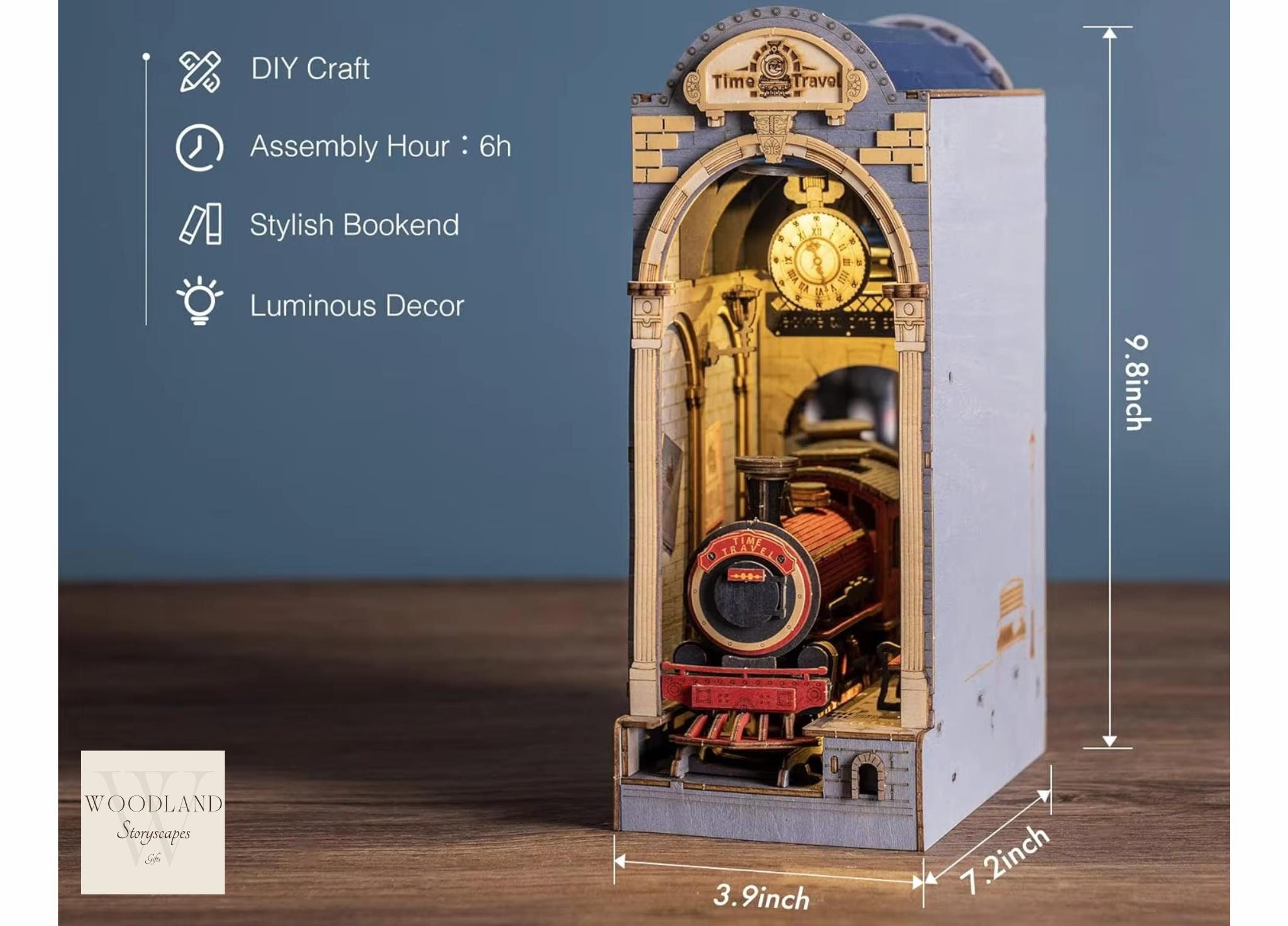 DIY Time Travel Train Book Nook – Retro Train Bookshelf Diorama With ...